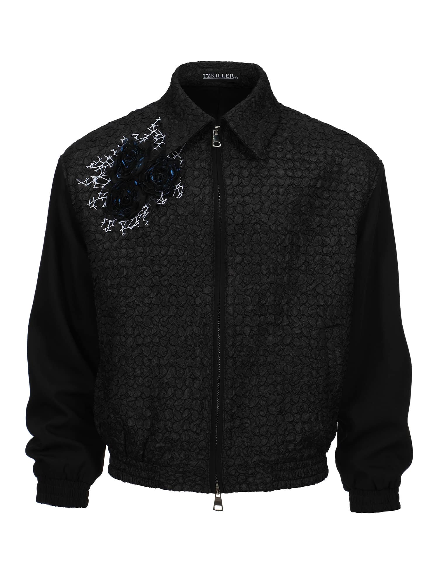 3D Rose Textured Shoulder Pad Silhouette Jacket – Guangzhou Yizhong ...