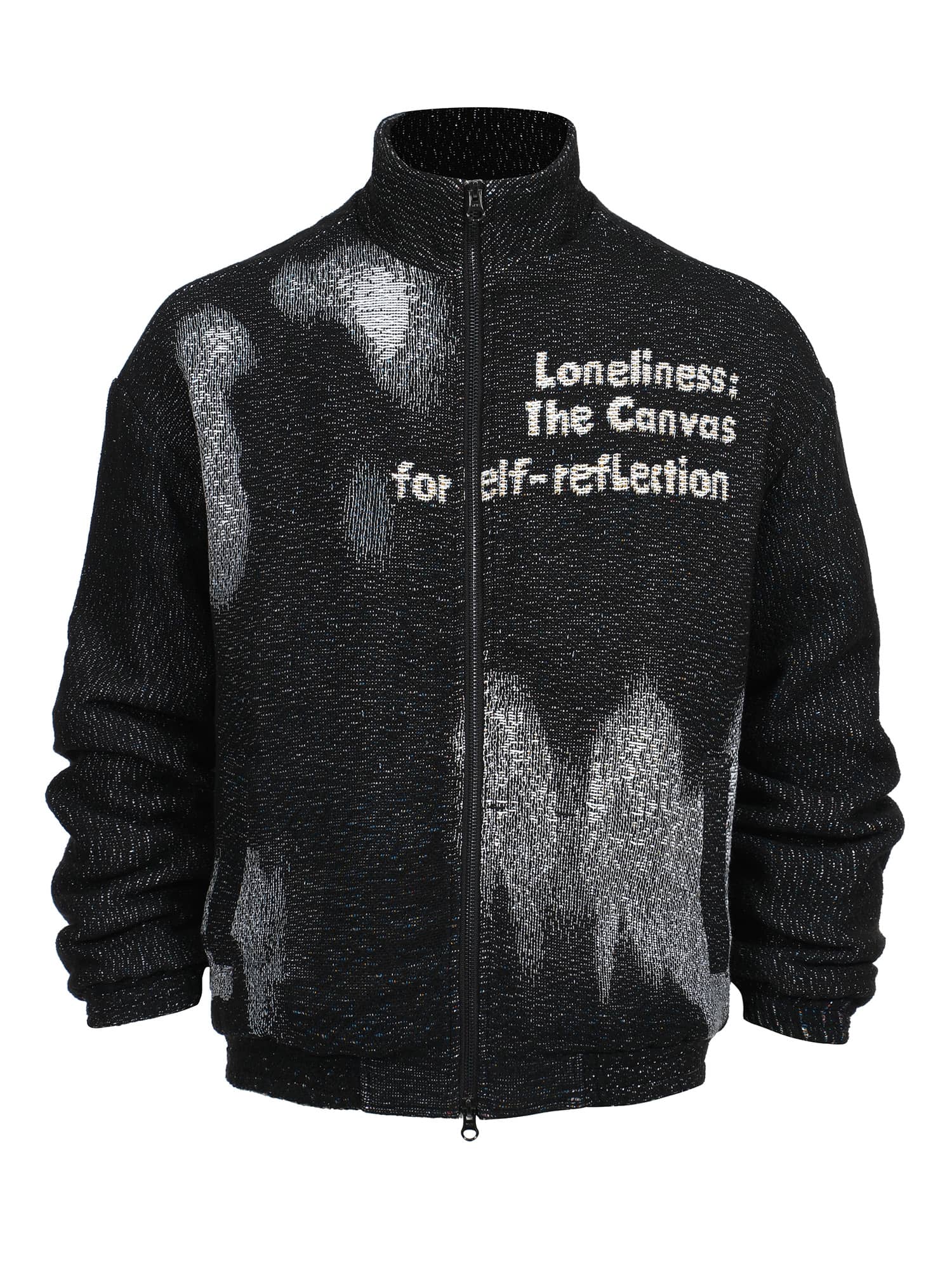 Slogan Stand Collar Zipper Jacket – TZKILLER