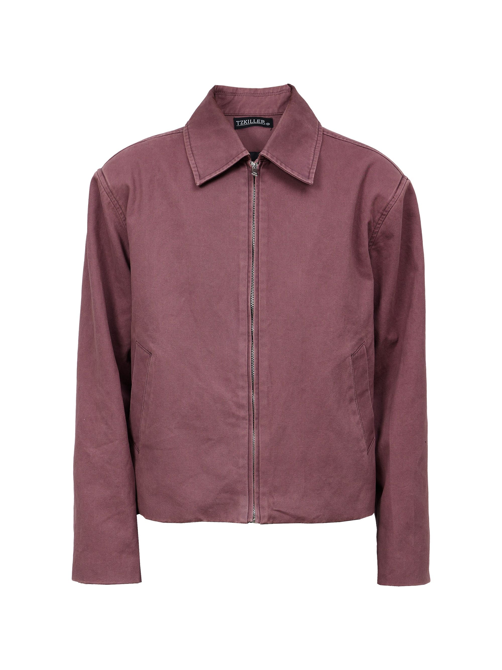 Washed Boxyfit Clean Jacket - Claret – Guangzhou Yizhong Clothing Co Ltd